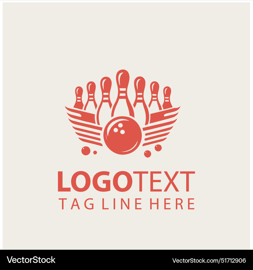 Bowling ball logo Royalty Free Vector Image - VectorStock