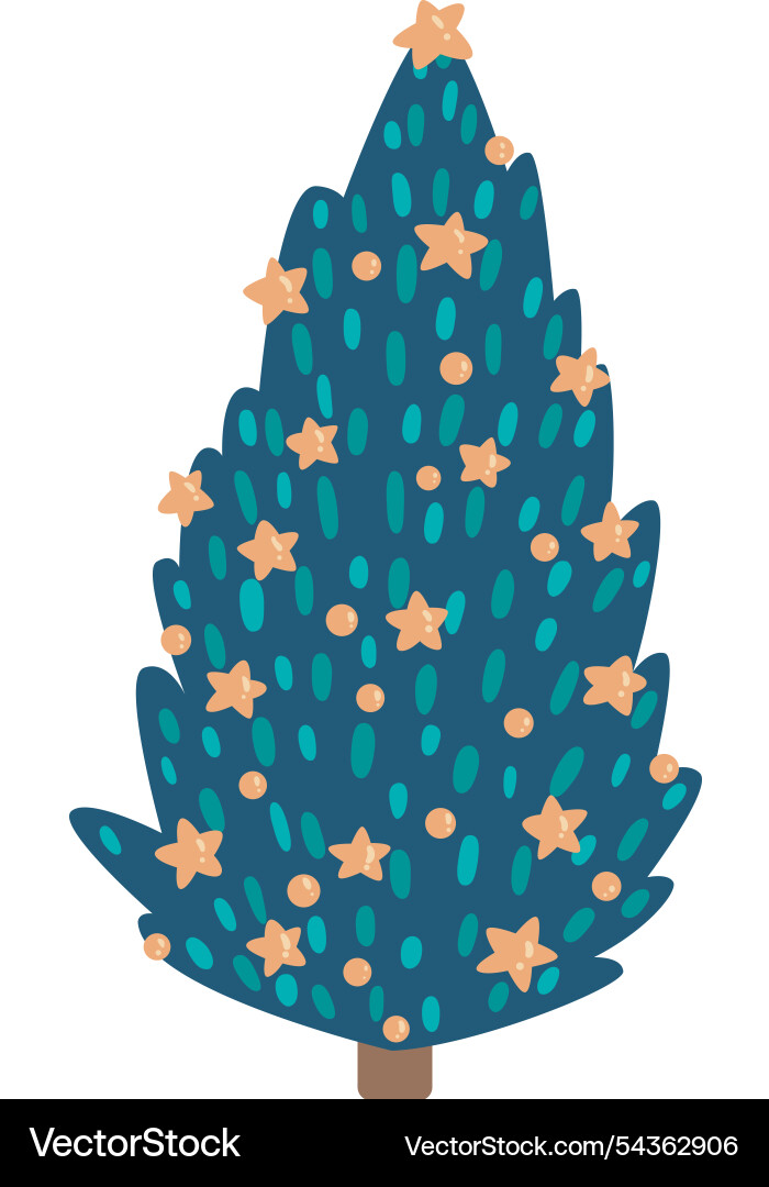 Christmas tree star Royalty Free Vector Image - VectorStock