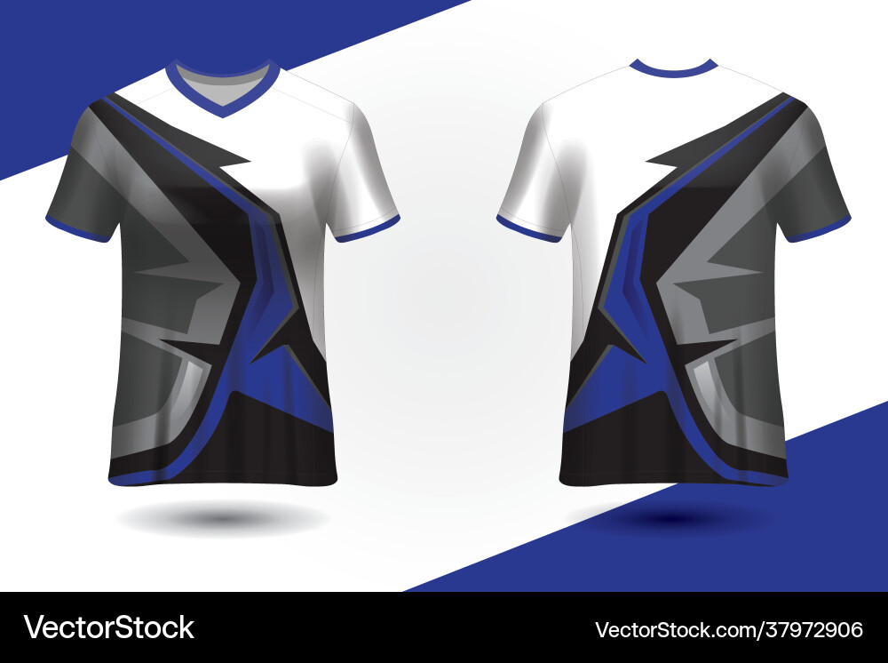 Club shirt design uniform front and back Vector Image