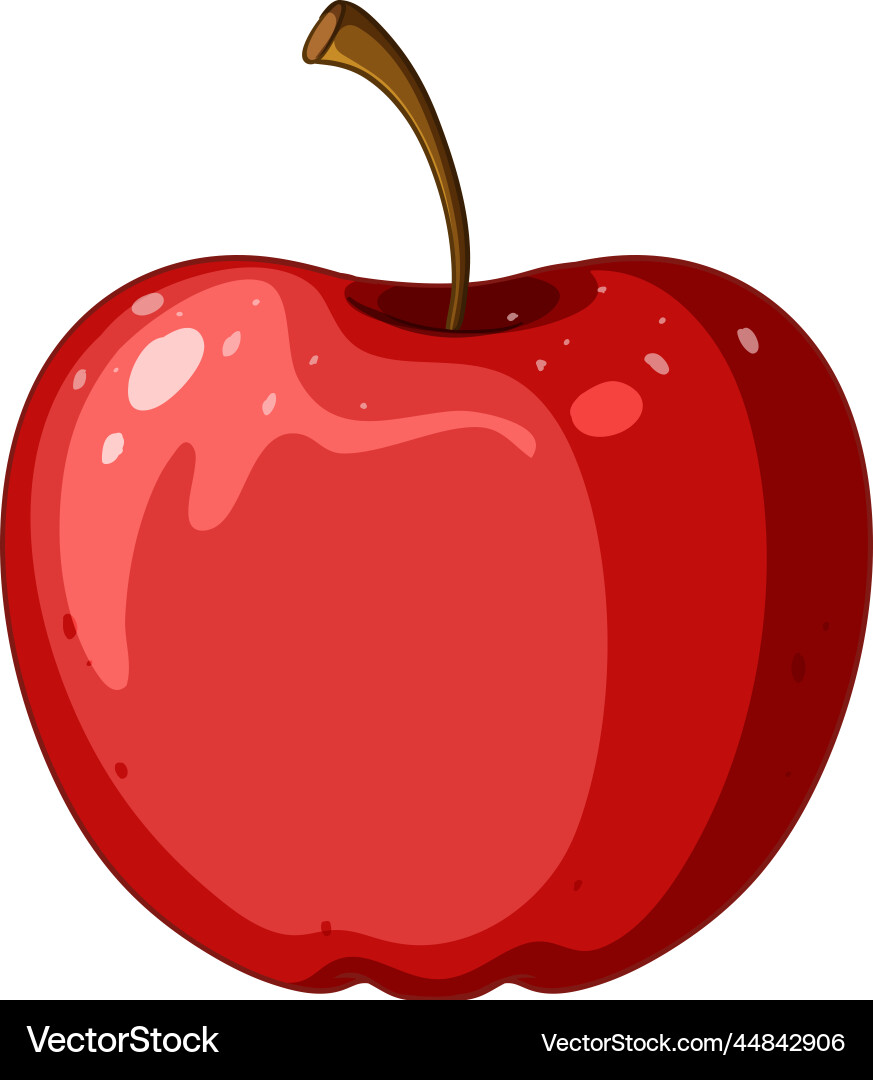 Isolated red apple cartoon Royalty Free Vector Image