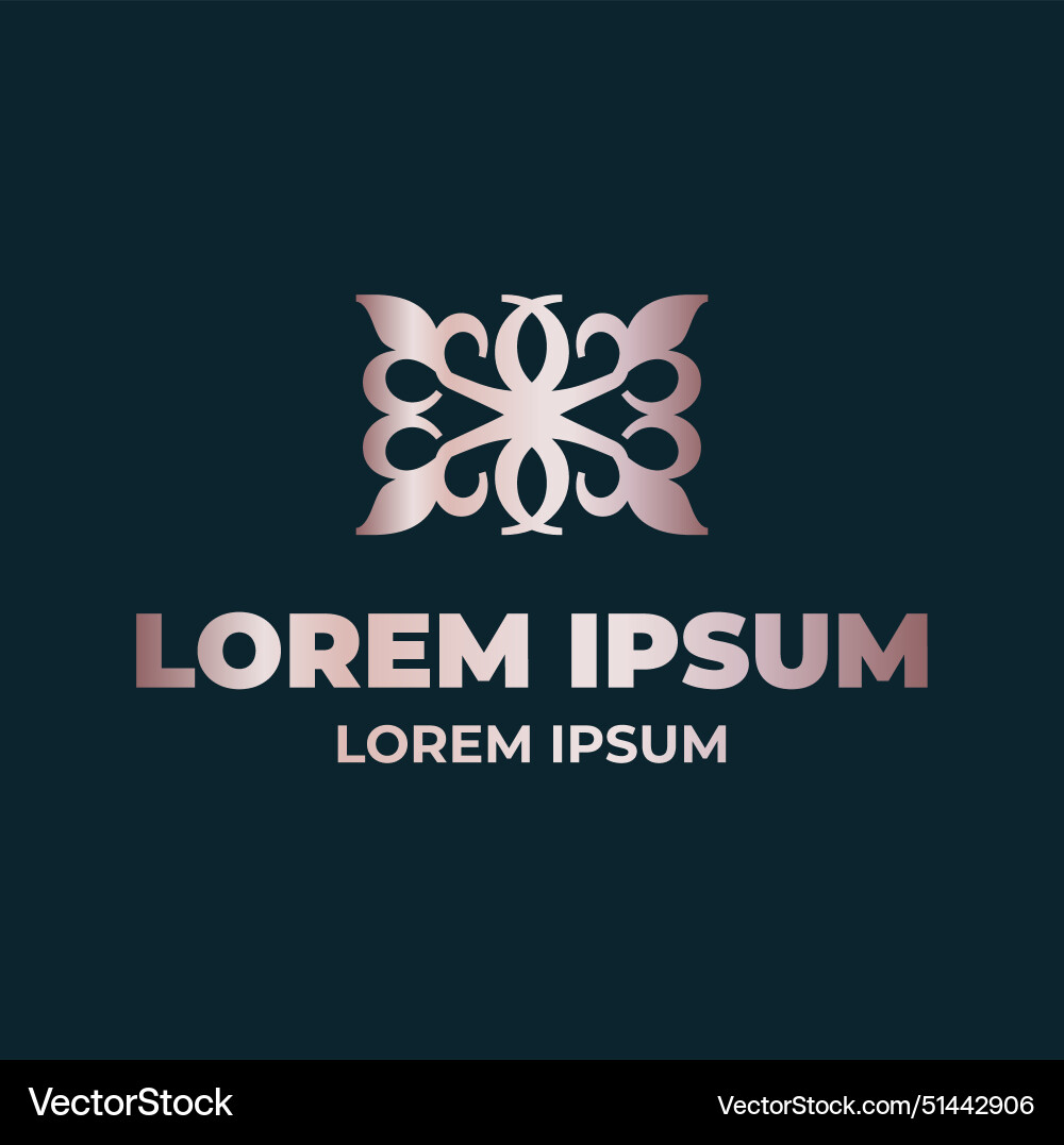 Luxury logo floral Royalty Free Vector Image - VectorStock