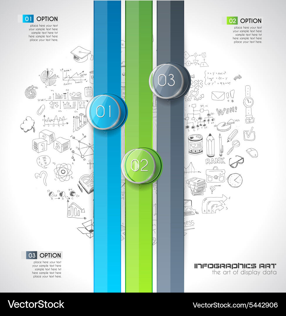 Modern abstract infographic template to display Vector Image