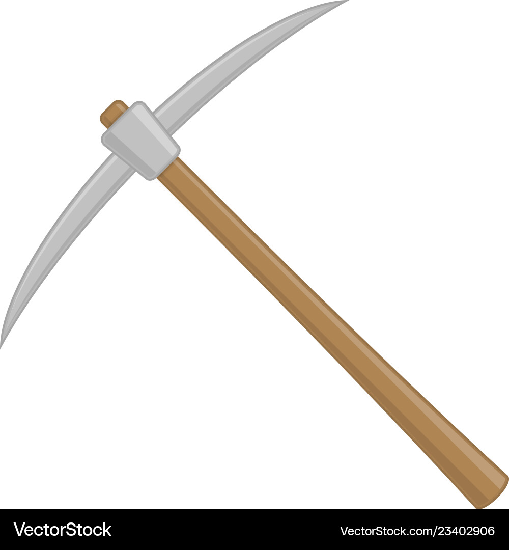Pickaxe mining tool Royalty Free Vector Image - VectorStock