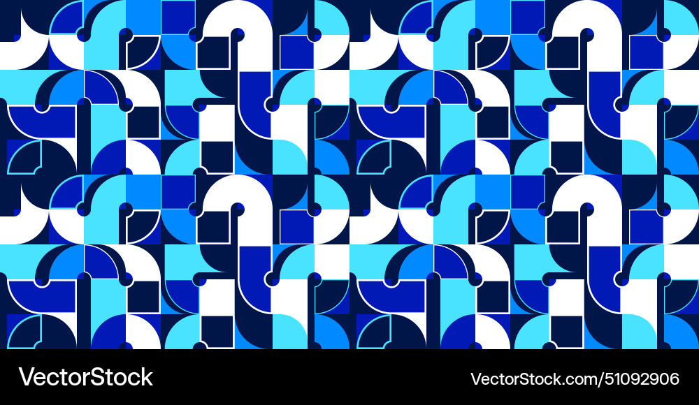 Seamless abstract background in blue color Vector Image