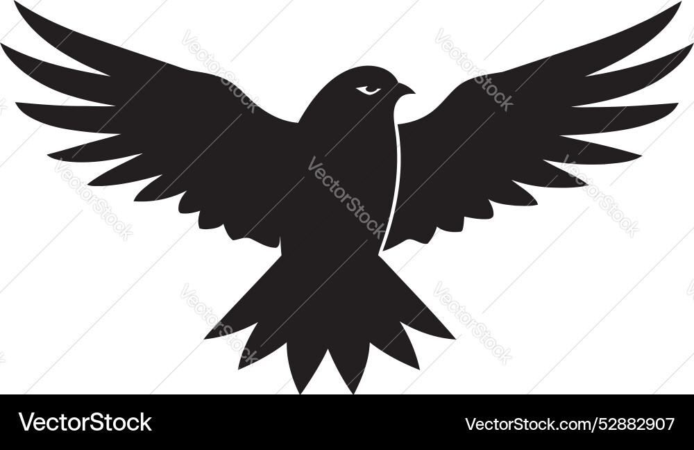 Black beauty in precision iconic raptor logo Vector Image