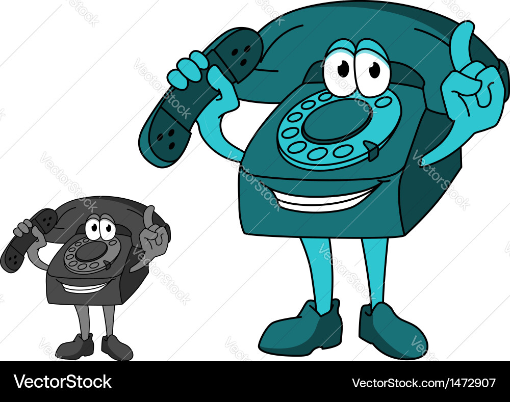 Cartoon telephone Royalty Free Vector Image - VectorStock