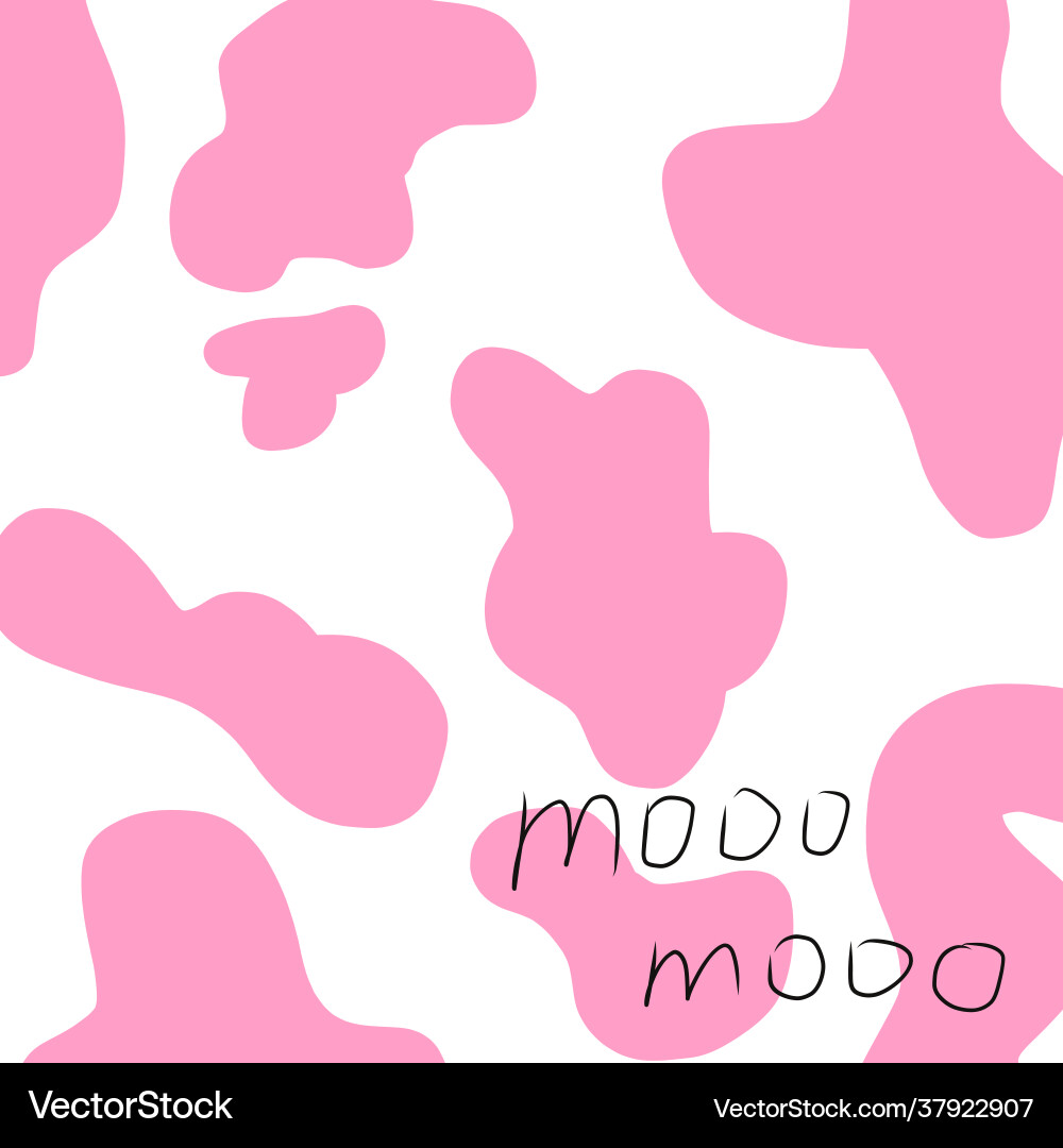 Cow pattern pink Royalty Free Vector Image - VectorStock