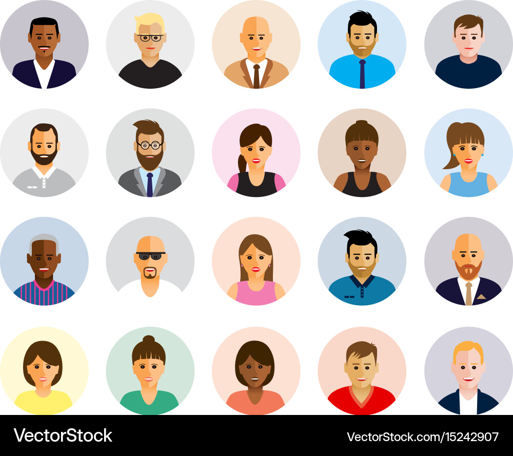 Diverse People Profiles Royalty Free Vector Image