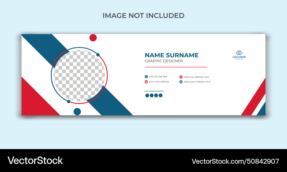 Email signature template or cover design Vector Image