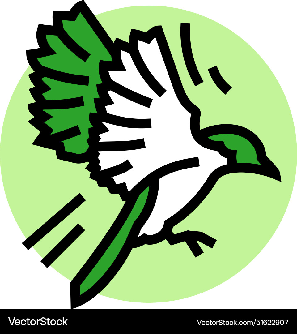 Flying bird progress color icon Royalty Free Vector Image
