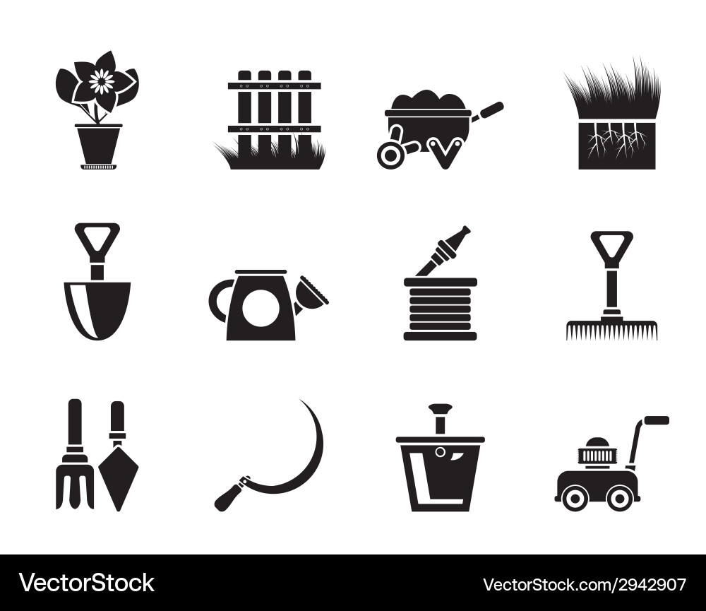 Gardening & Botanical Icons Royalty Free Vector Image