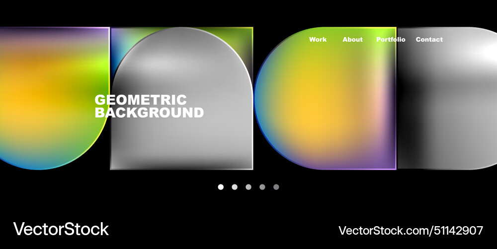Round squares circles with fluid gradients Vector Image