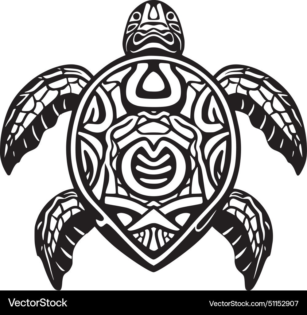 Turtle - minimalist and flat logo Royalty Free Vector Image