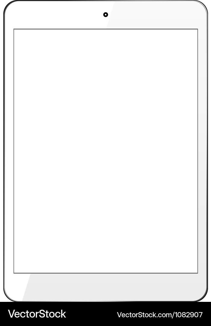 White tablet pc Royalty Free Vector Image - VectorStock