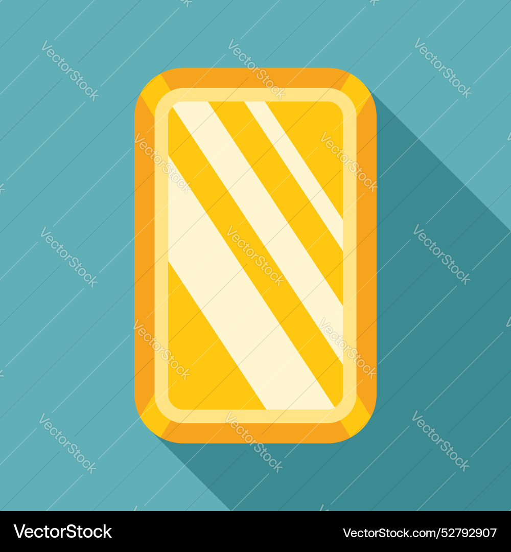 Yellow mirror reflecting light beams with long Vector Image