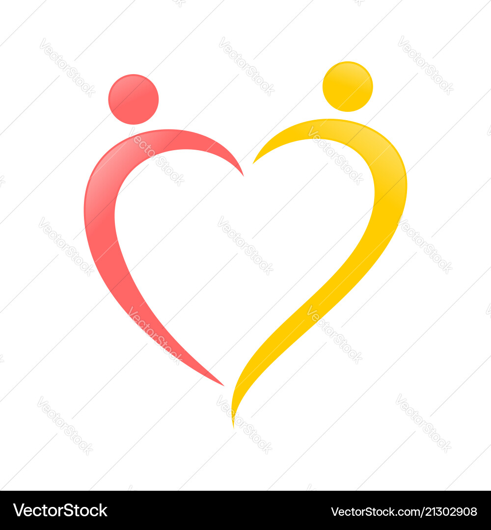 Abstract Swoosh Heart Symbol Royalty Free Vector Image