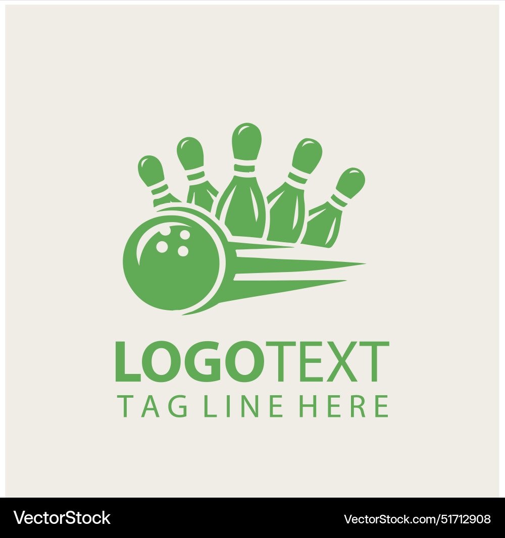 Bowling ball logo Royalty Free Vector Image - VectorStock