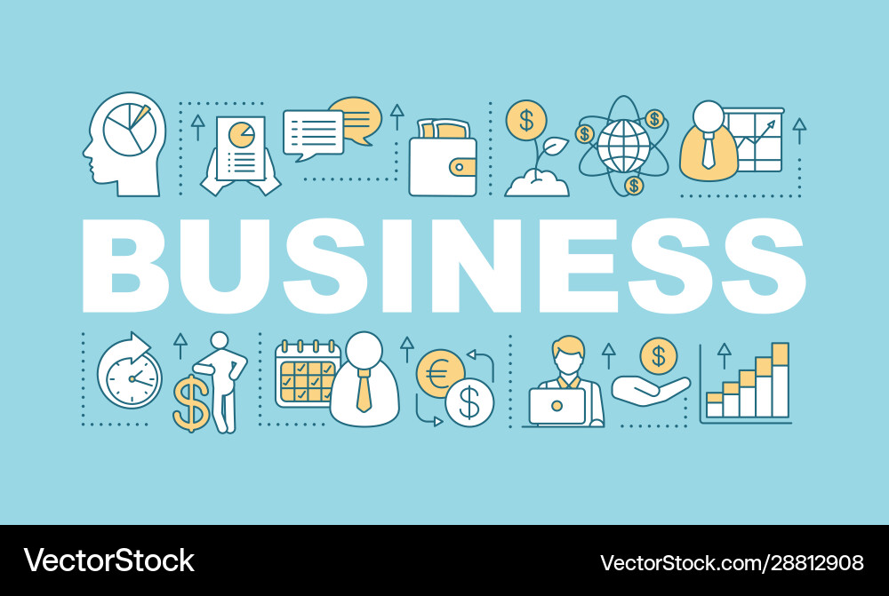 Business development word concepts banner Vector Image