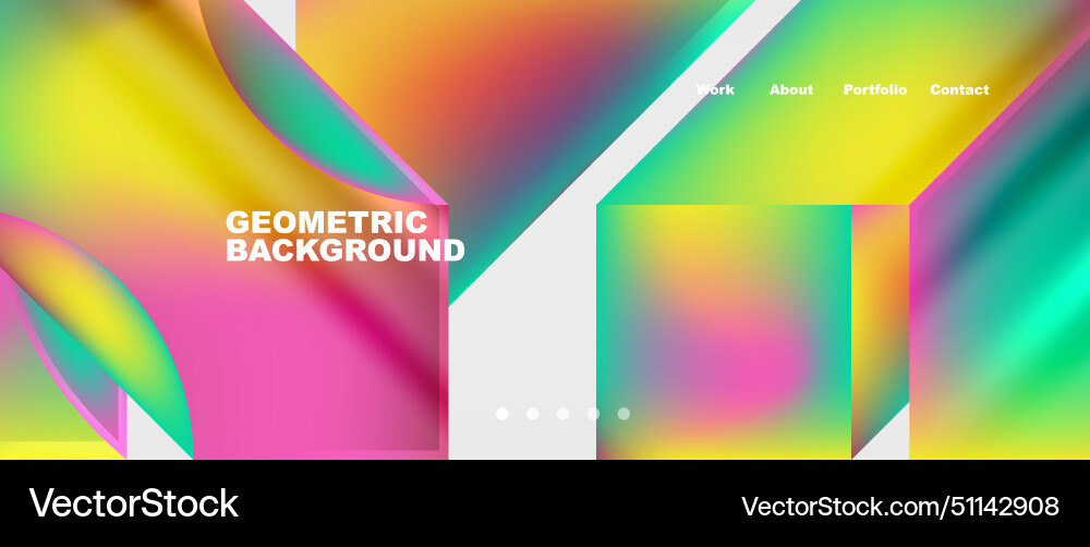 Colorful gradients with abstract geometric shapes Vector Image