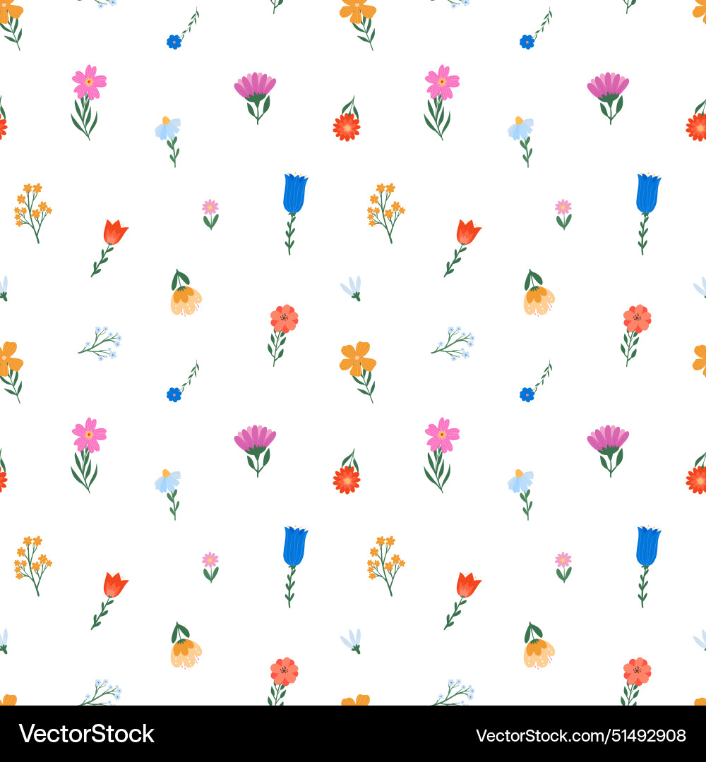 Floral seamless pattern with small flowers Vector Image