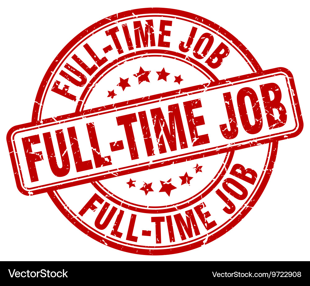 Full-time job stamp Royalty Free Vector Image - VectorStock