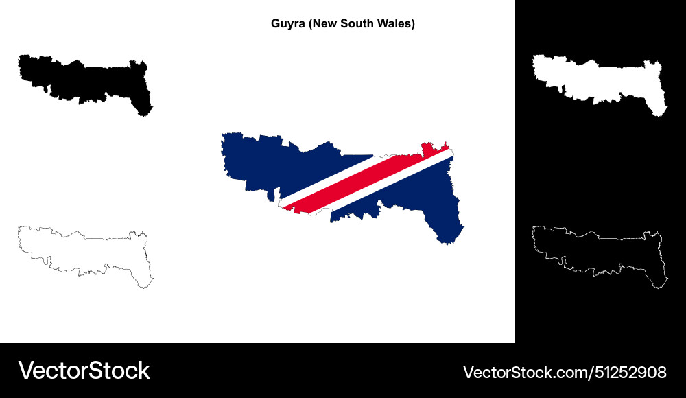 Guyra outline map Royalty Free Vector Image - VectorStock