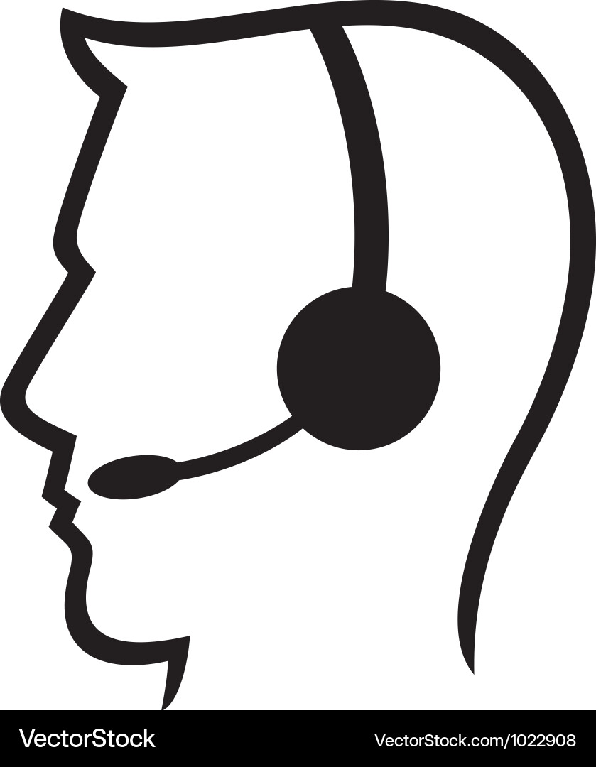 Headset symbol Royalty Free Vector Image - VectorStock