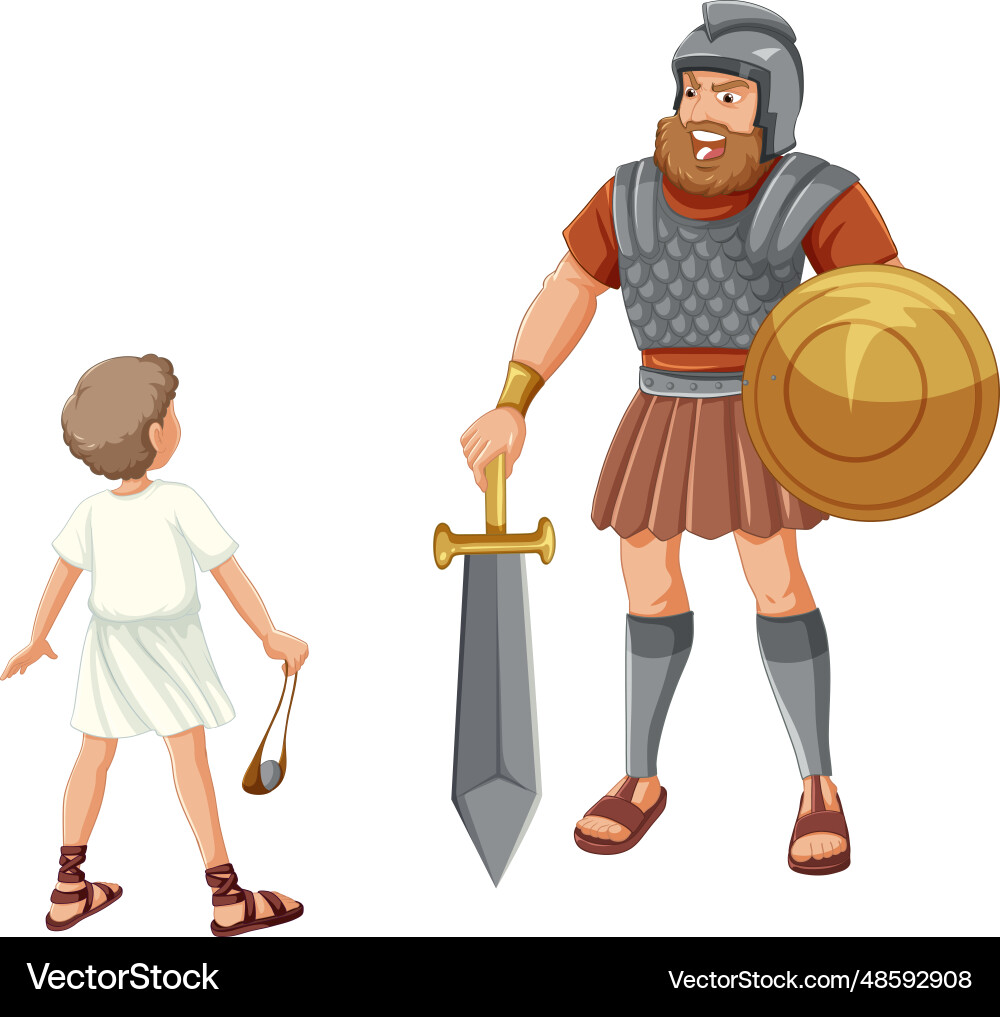 Goliath Cartoon KIDS Tell The David And Goliath Story – Keys For