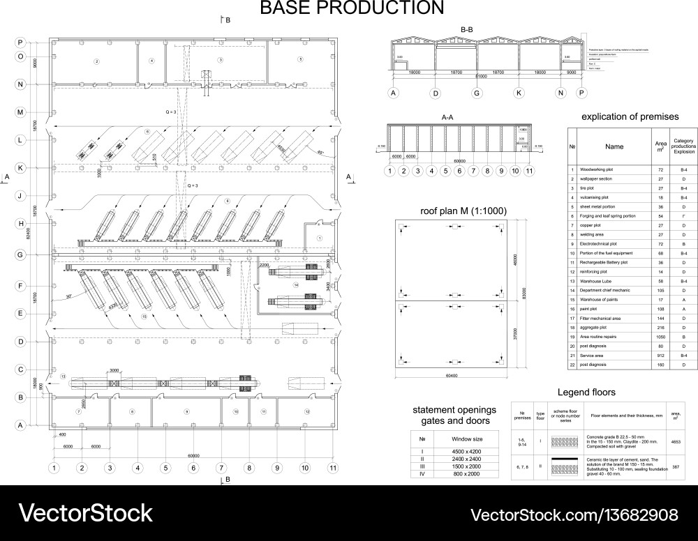 Plan industrial area Royalty Free Vector Image