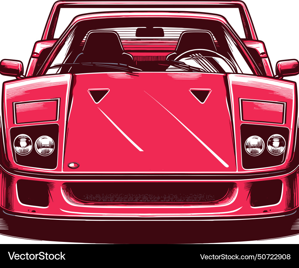 Red Sports Car Front View Royalty Free Vector Image