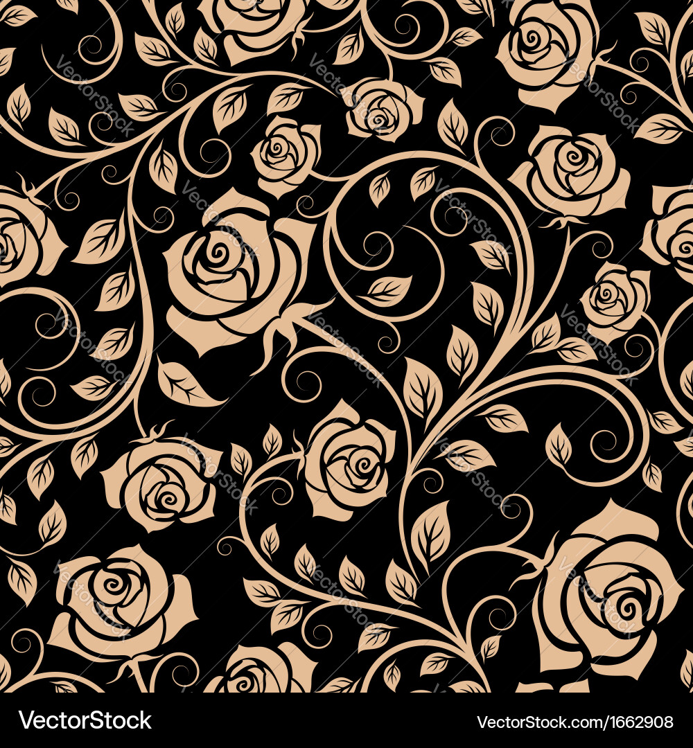 Seamless pattern with rose flowers Royalty Free Vector Image