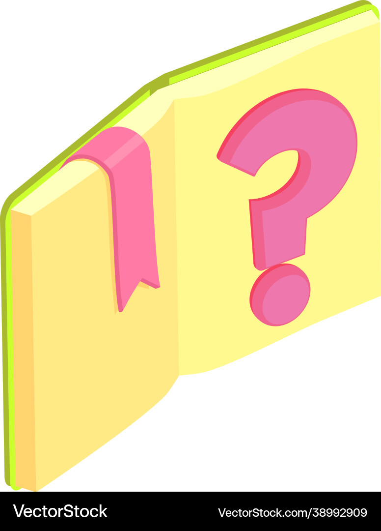 Book of questions composition Royalty Free Vector Image