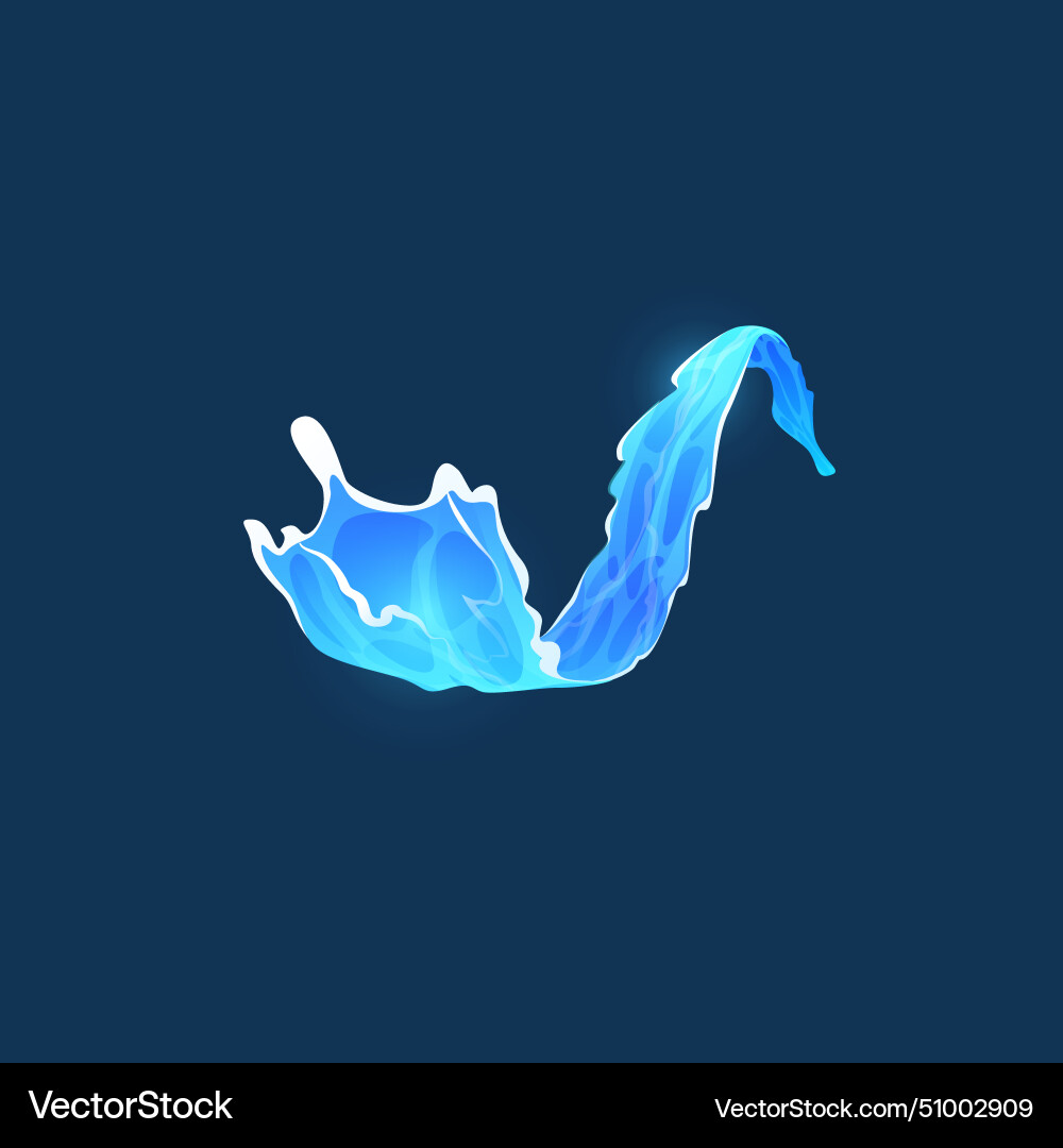 Bright splash of water on isolated dark Royalty Free Vector