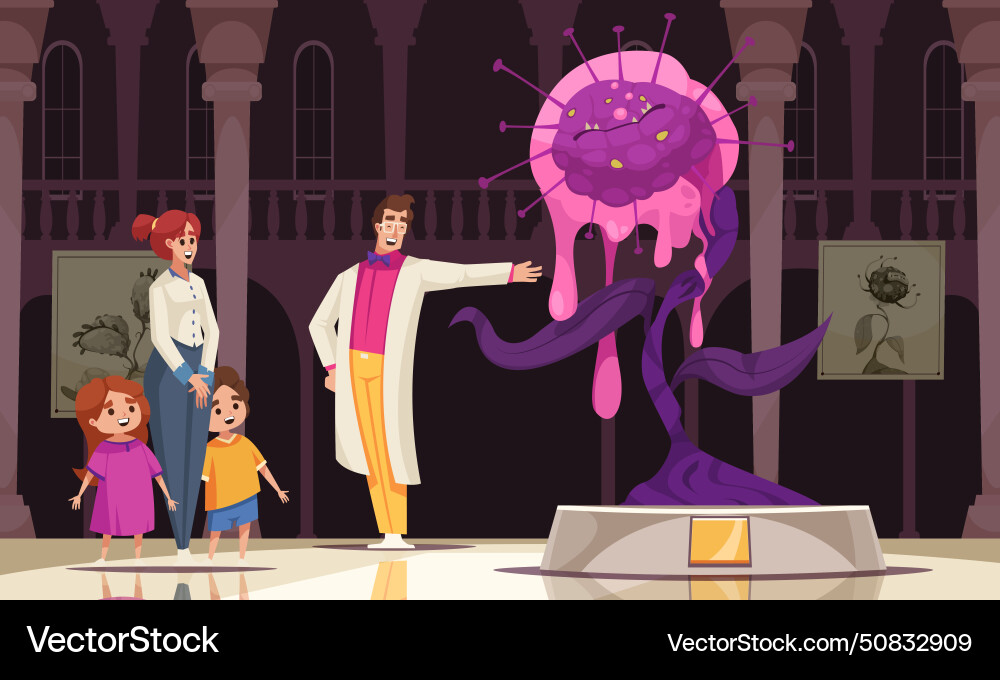 Carnivorous monster plant Royalty Free Vector Image