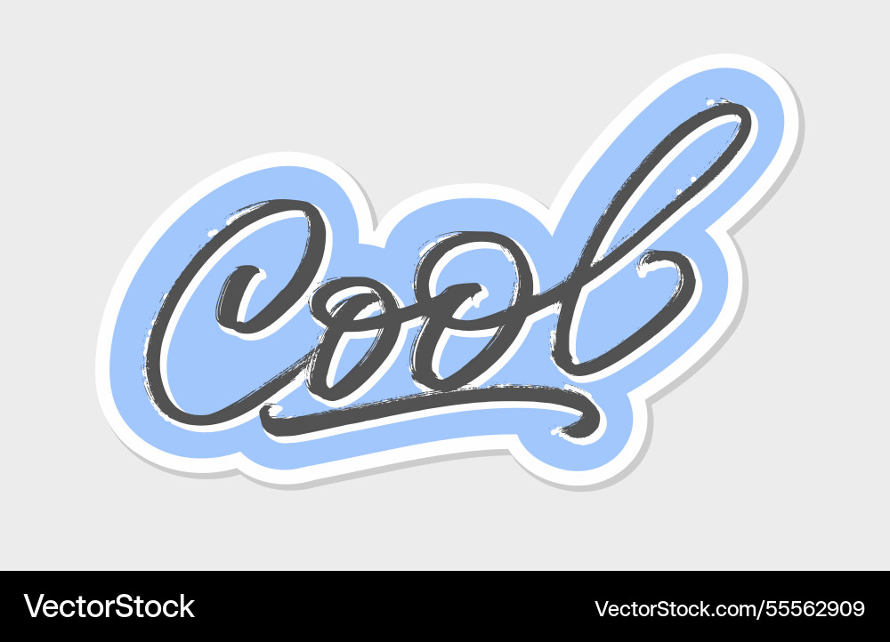 Cool handwritten words with a brush calligraphy Vector Image