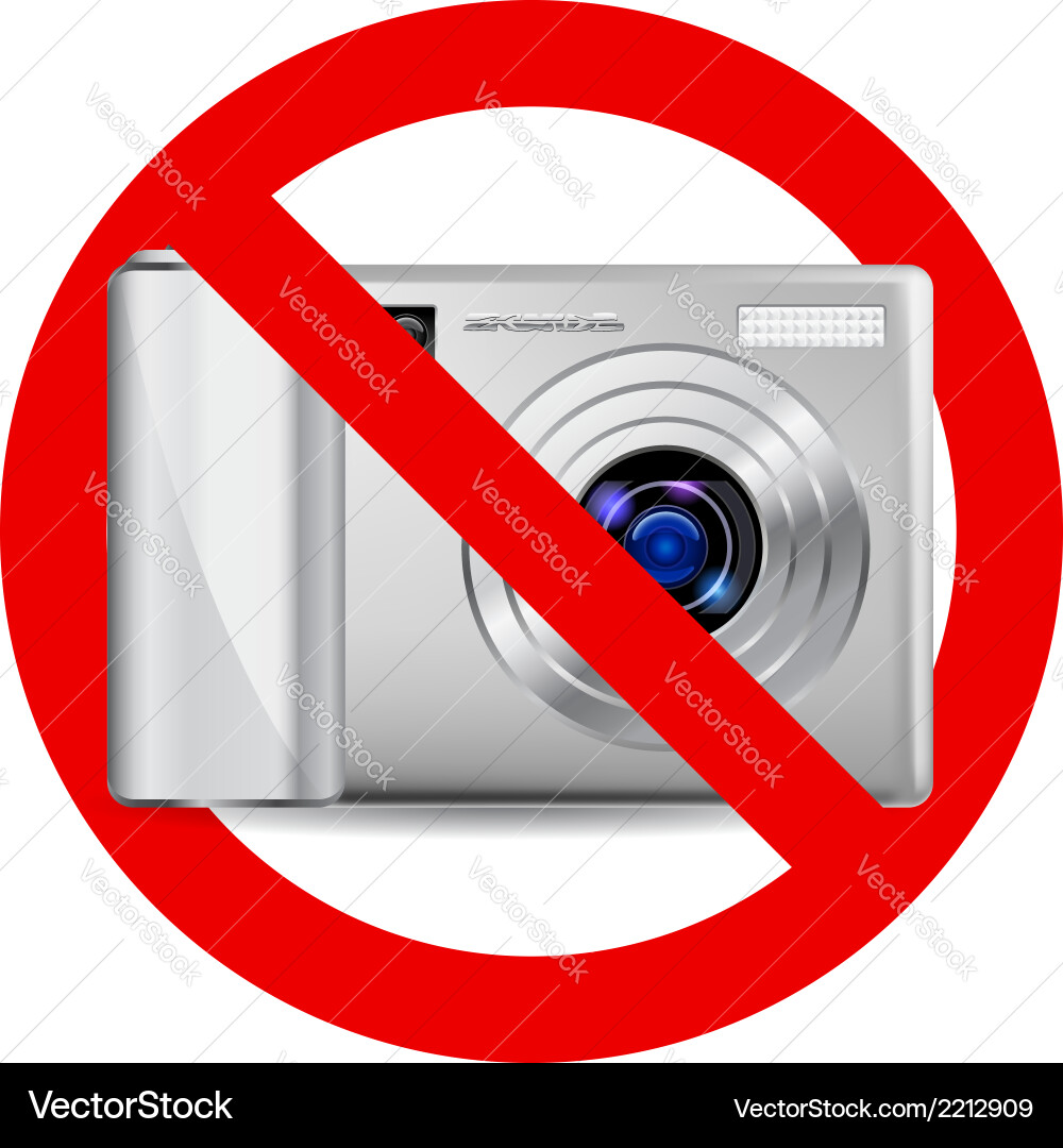 No camera sign Royalty Free Vector Image - VectorStock