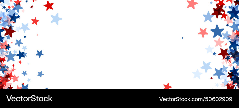 Patriotic star border banner Royalty Free Vector Image