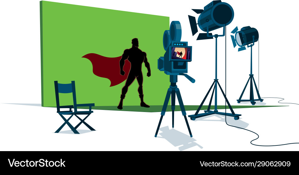Superhero movie set Royalty Free Vector Image - VectorStock