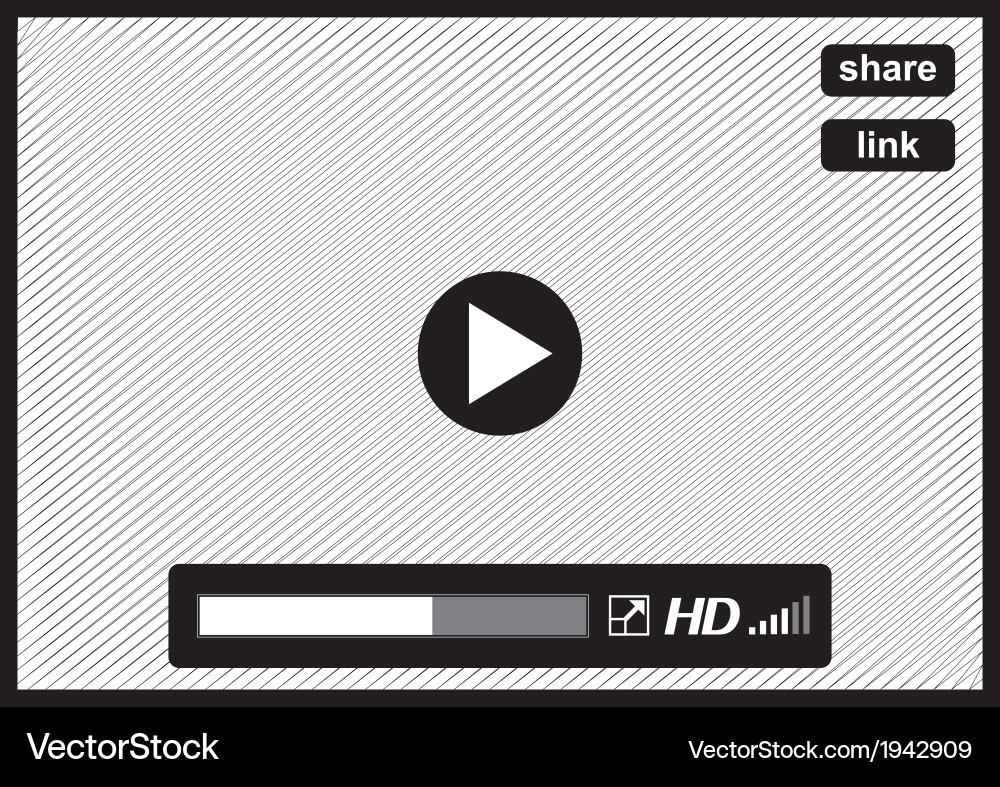 Video player Royalty Free Vector Image - VectorStock