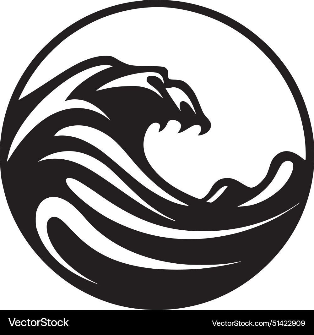 Wave - high quality logo ideal for t-shirt Vector Image