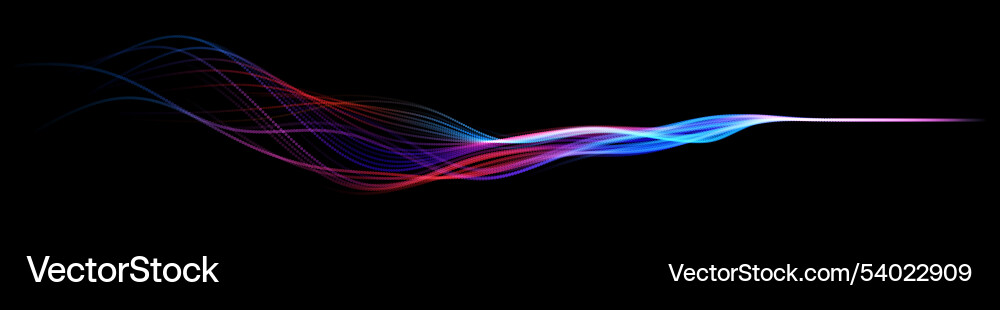 Wave pattern 3d glowing abstract digital Vector Image