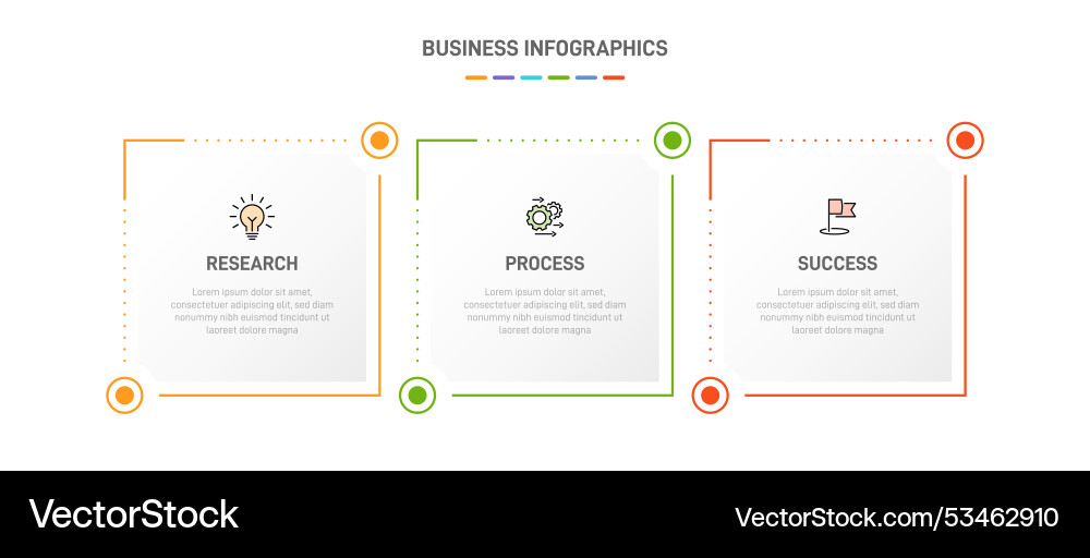 3 clean infographic design shaped elements Vector Image