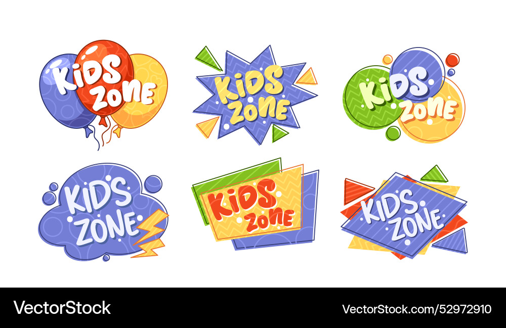 Bright and colorful designs showcasing fun Vector Image