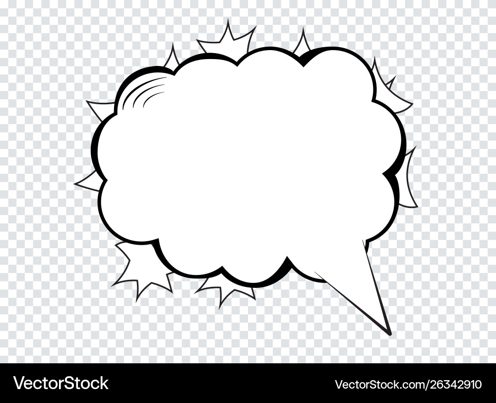 Cartoon speech bubbles on transparent background Vector Image