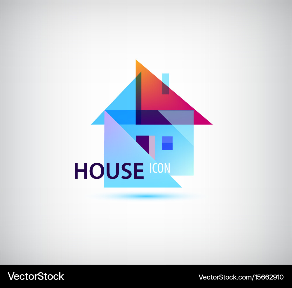 Faceted geometric house abstract building Vector Image