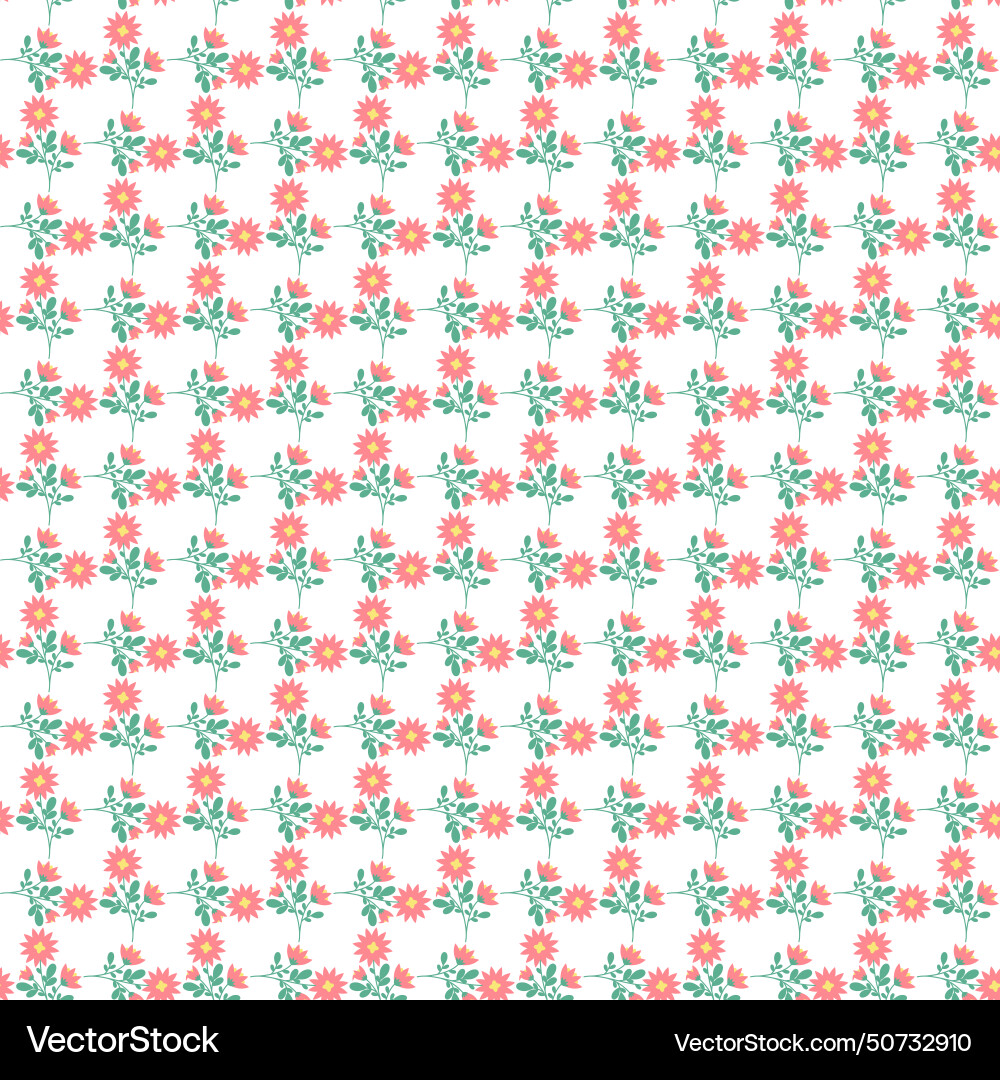 Free seamless flowers pattern with leaf Royalty Free Vector