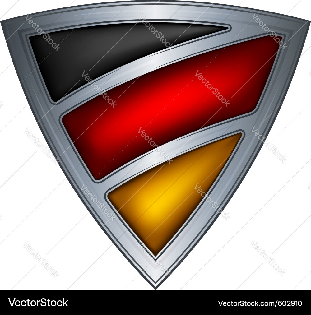 German Flag Shield Royalty Free Vector Image - VectorStock
