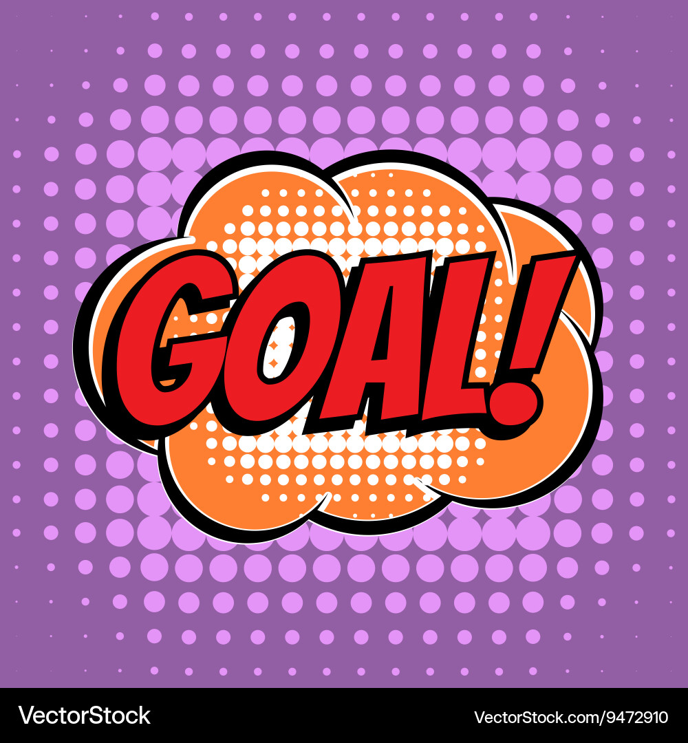 Goal comic book bubble text retro style Lizenzfreier Vektor