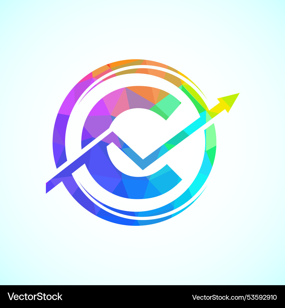 Initial alphabet c logo design incorporated Vector Image