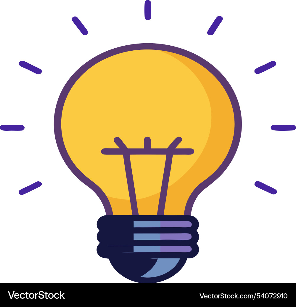 Light bulb 1 Royalty Free Vector Image - VectorStock